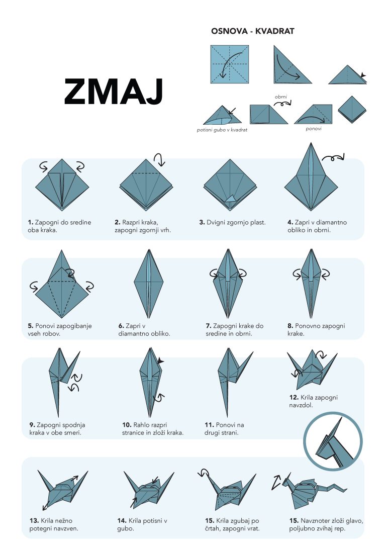 Zgibaj origami | Tukan in zmaj